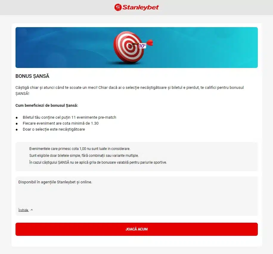 Promoții Sport Stanleybet 2025 - Master Prono Stanley